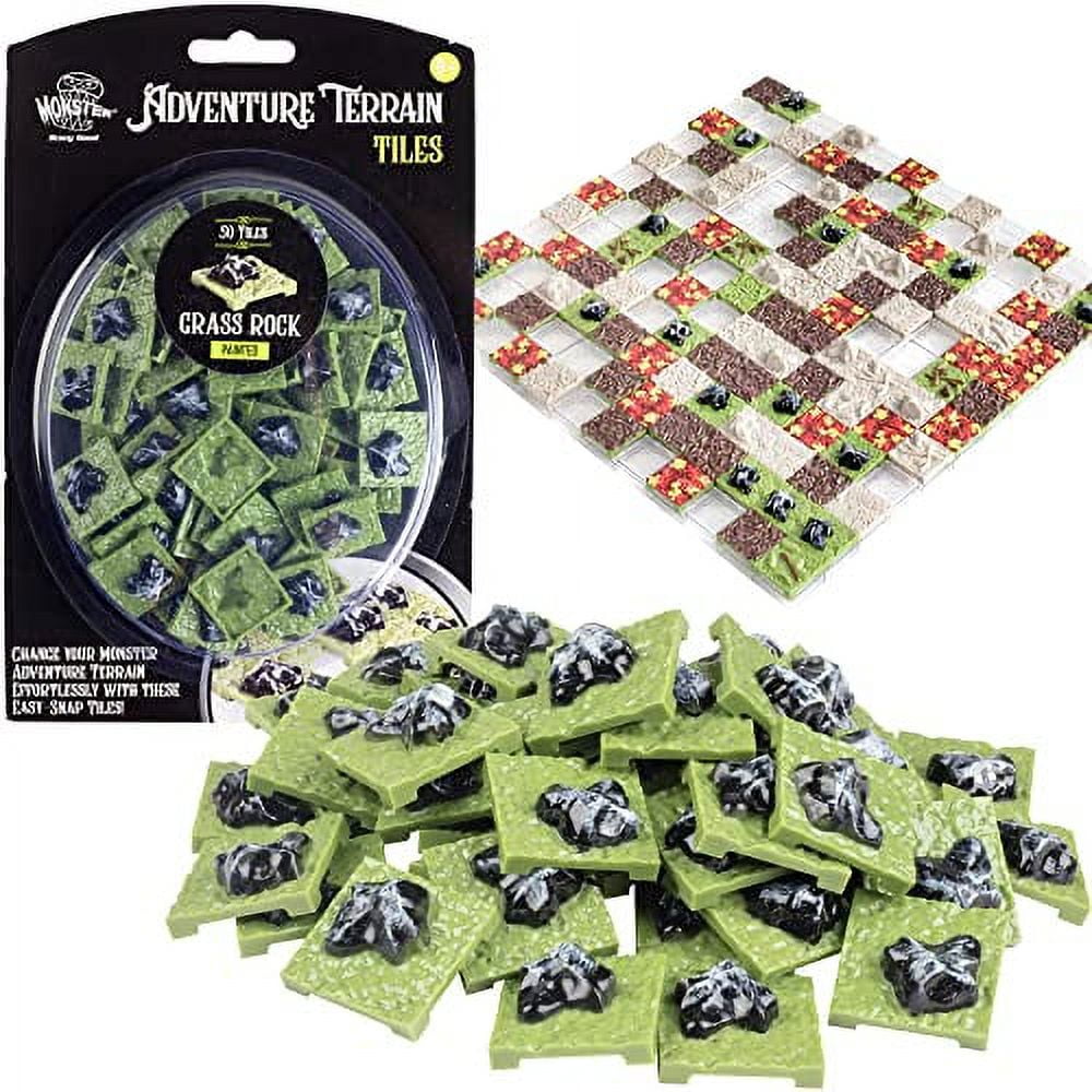Monster Adventure Terrain- 50pc Grass Rock Tile Expansion Pack- Painted ...