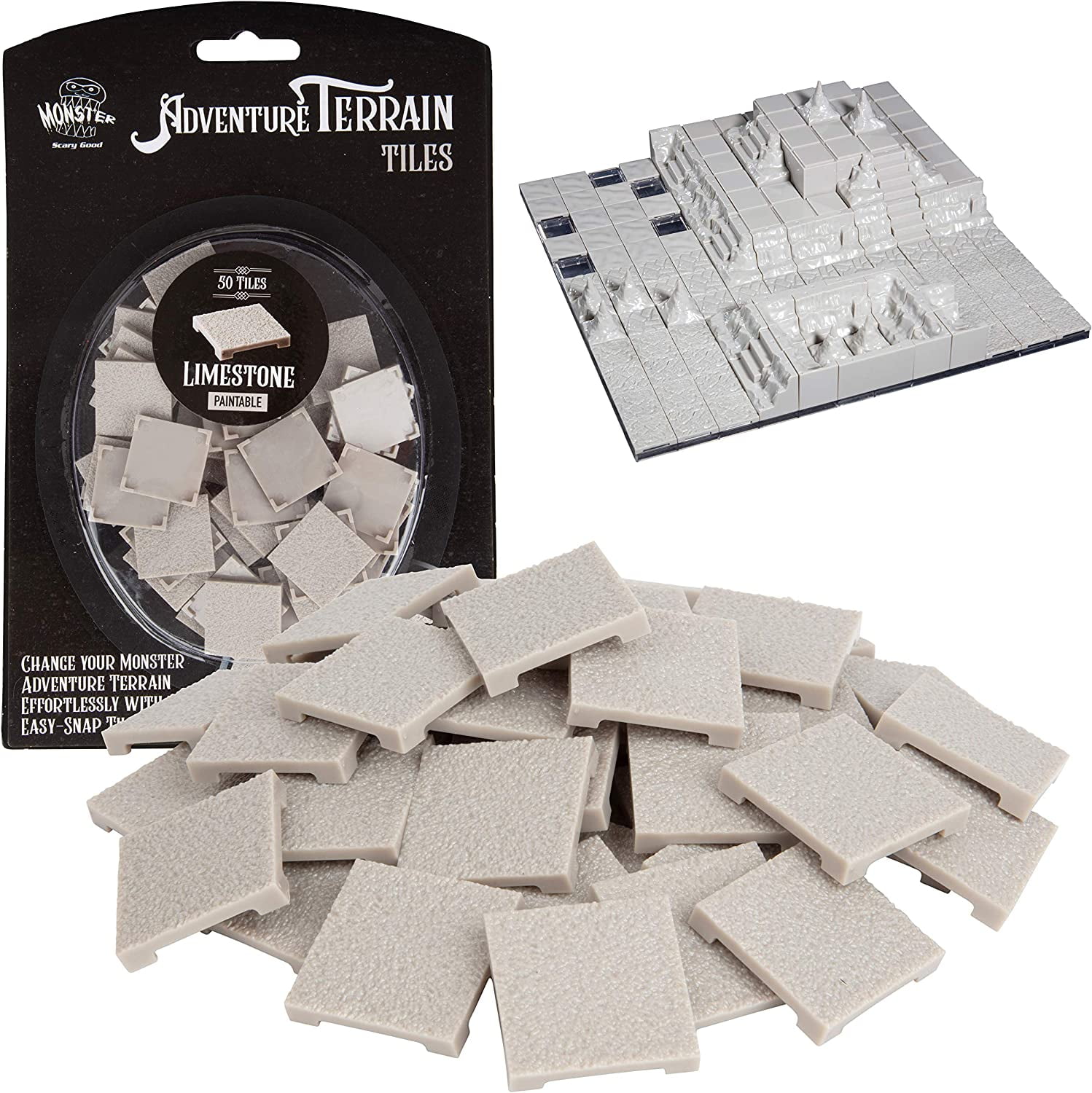 Monster Adventure Terrain- 50pc Limestone Tile Expansion Pack ...