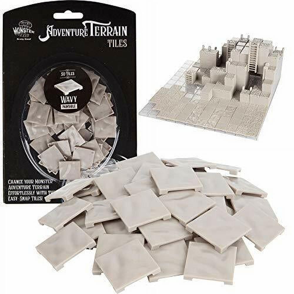 Monster Adventure Terrain- 50pc Wavy Style Tile Expansion Pack ...