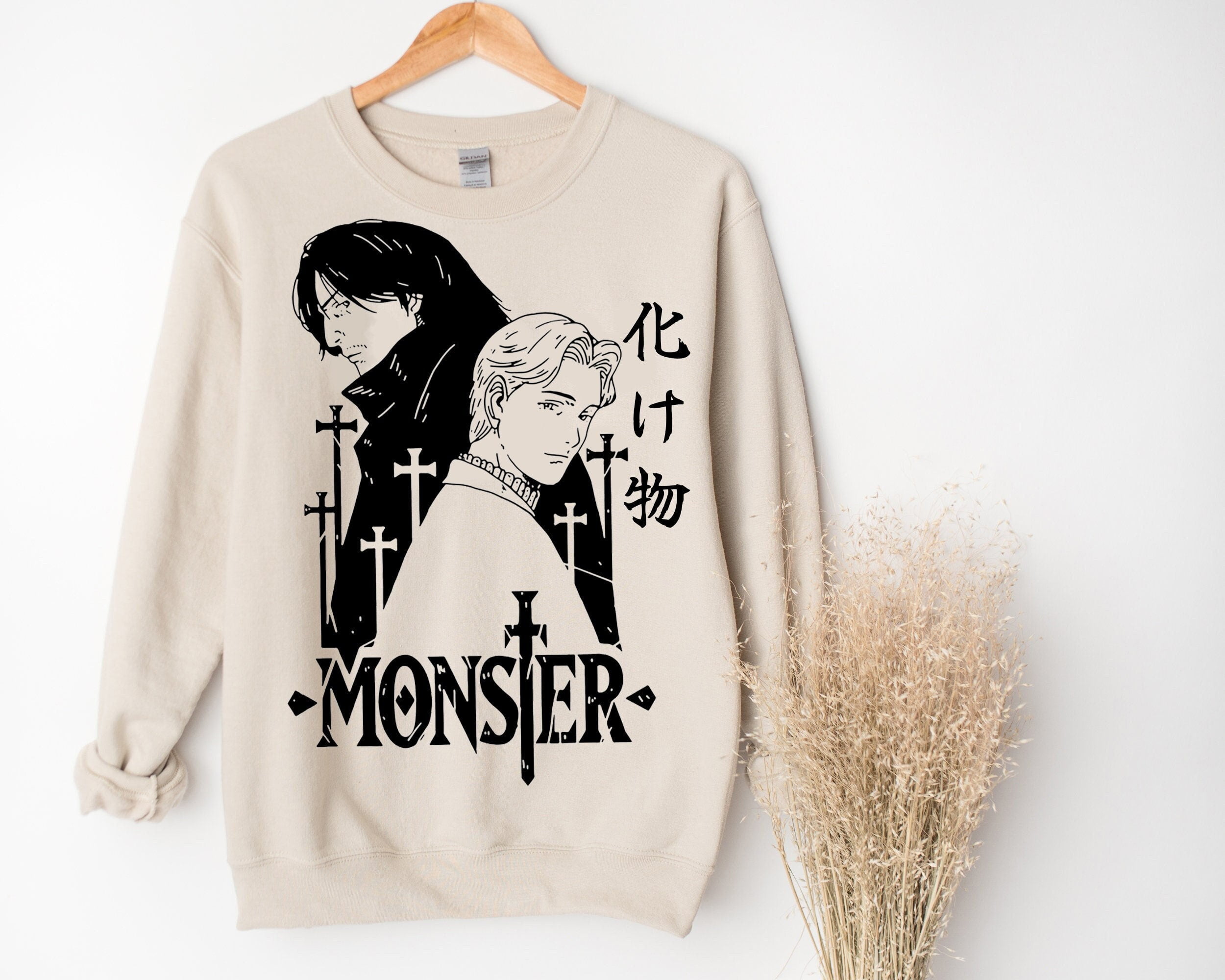 Monster Anime Unisex Sweatshirt: Johan Liebert Vs Doctor Tenma Vintage ...