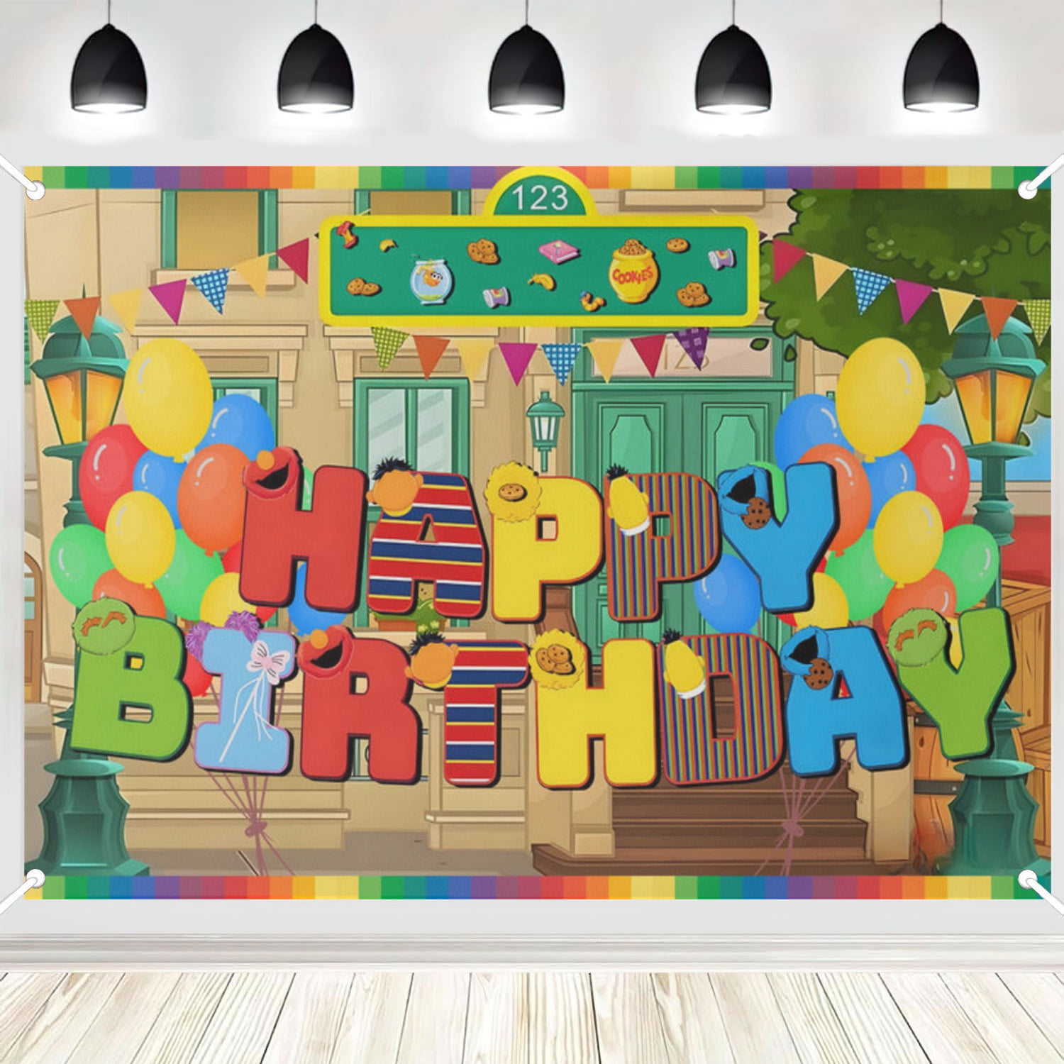 Monster Backdrop for Birthday Party Decorations Monster Background for ...