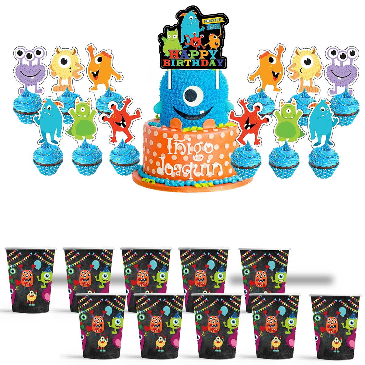 Monster Bash Birthday Cups Party Supplies Plates Decorations Cake ...