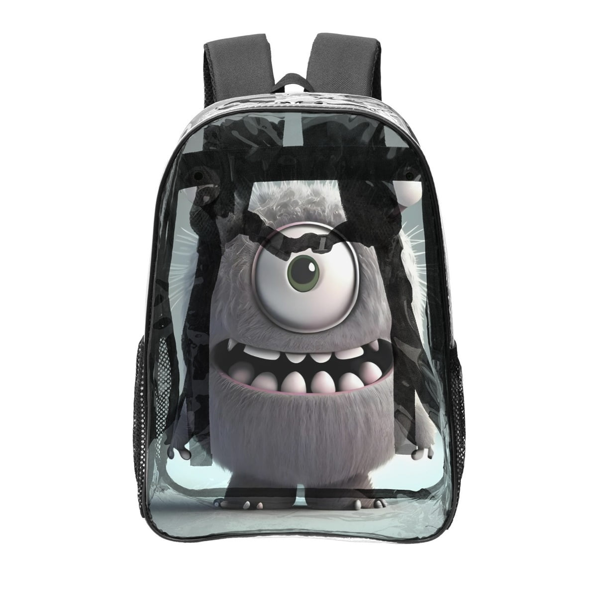 Monster Bash Pattern Transparent Backpack Lightweight And fashionable ...