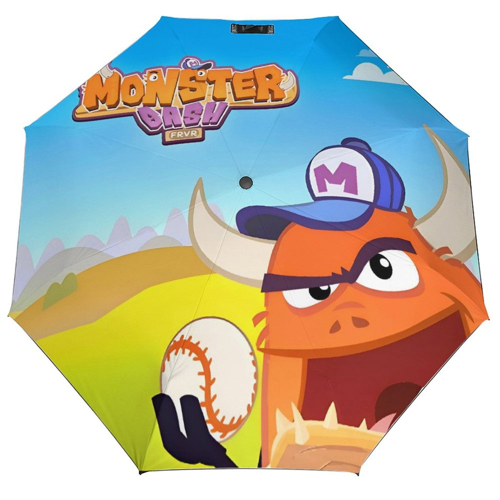 Monster Bash-theme 3 Fold Auto Umbrella sunshade for Outdoor activities ...