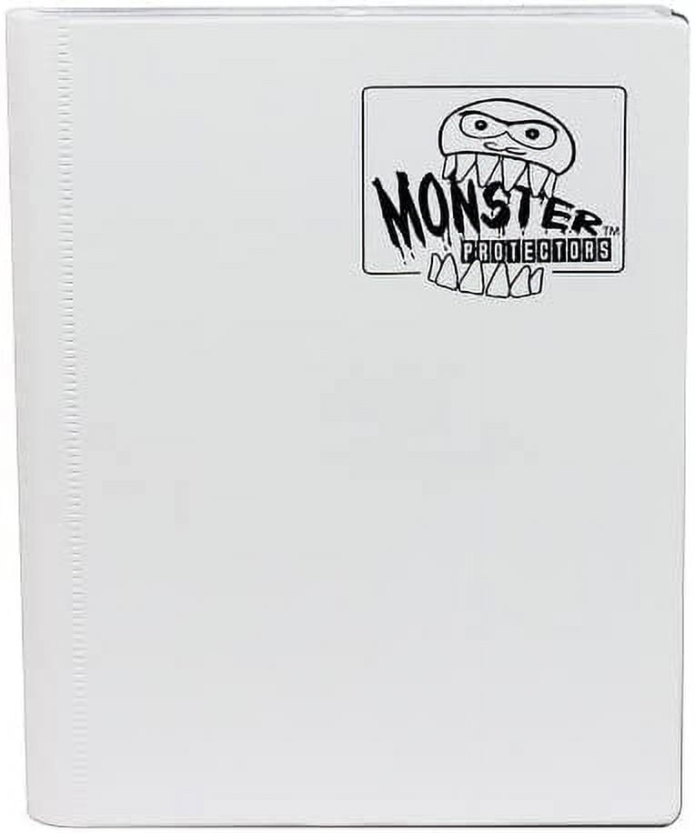 Monster Binder - 4 Pocket Matte White Album with White Pages (Limited ...