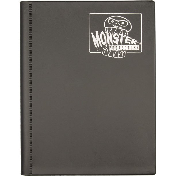 Monster 4 Pocket Trading Card Binder - Matte Black Album, Anti-Theft ...