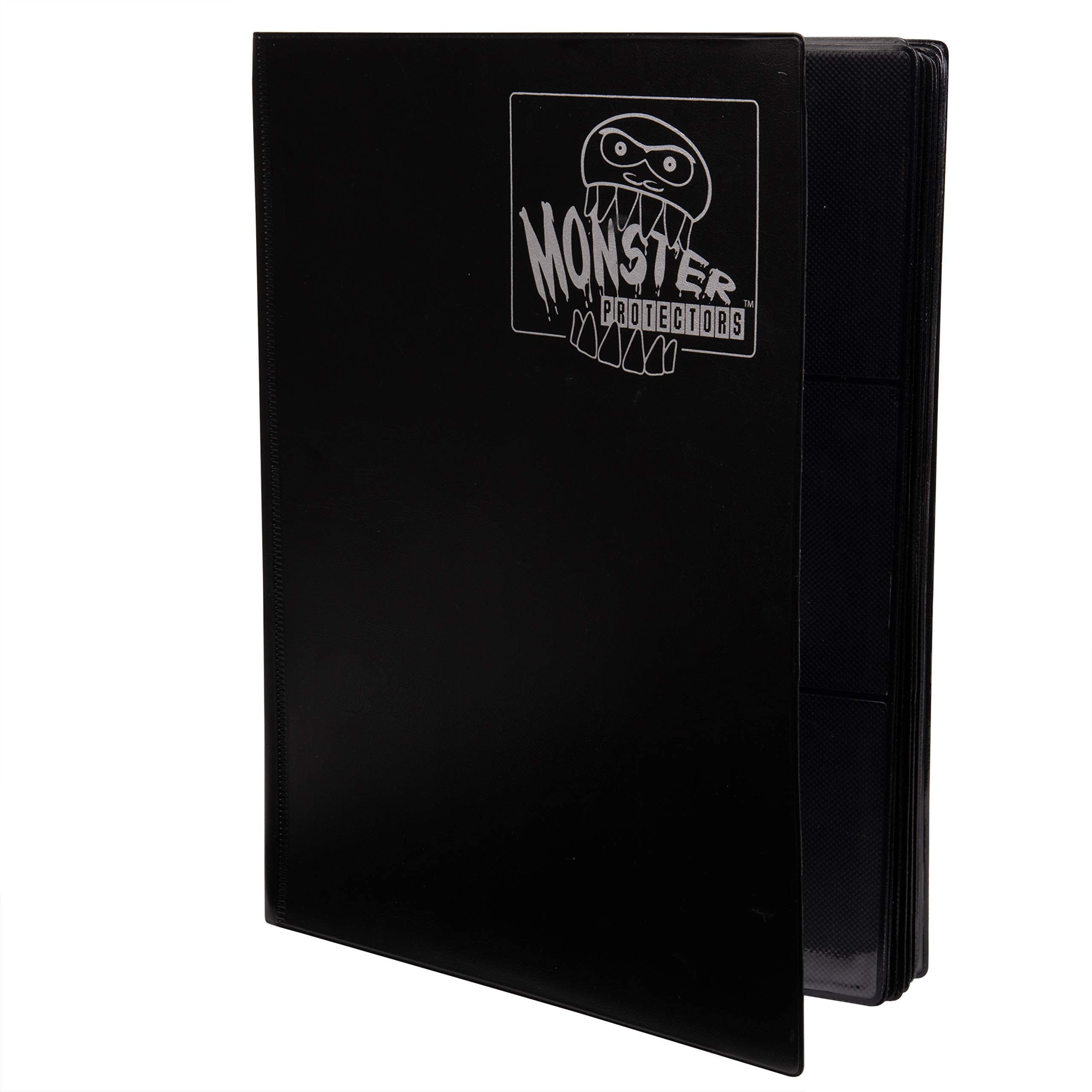 Monster Binder - 9 Pocket Trading Card Album - Matte Black - Holds 360 ...