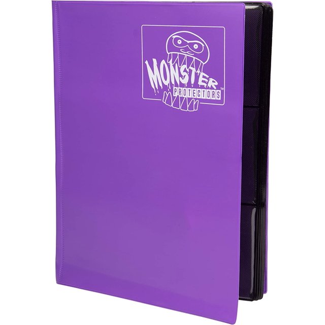 Monster Binder - 9 Pocket Trading Card Album - Matte Coral Purple ...