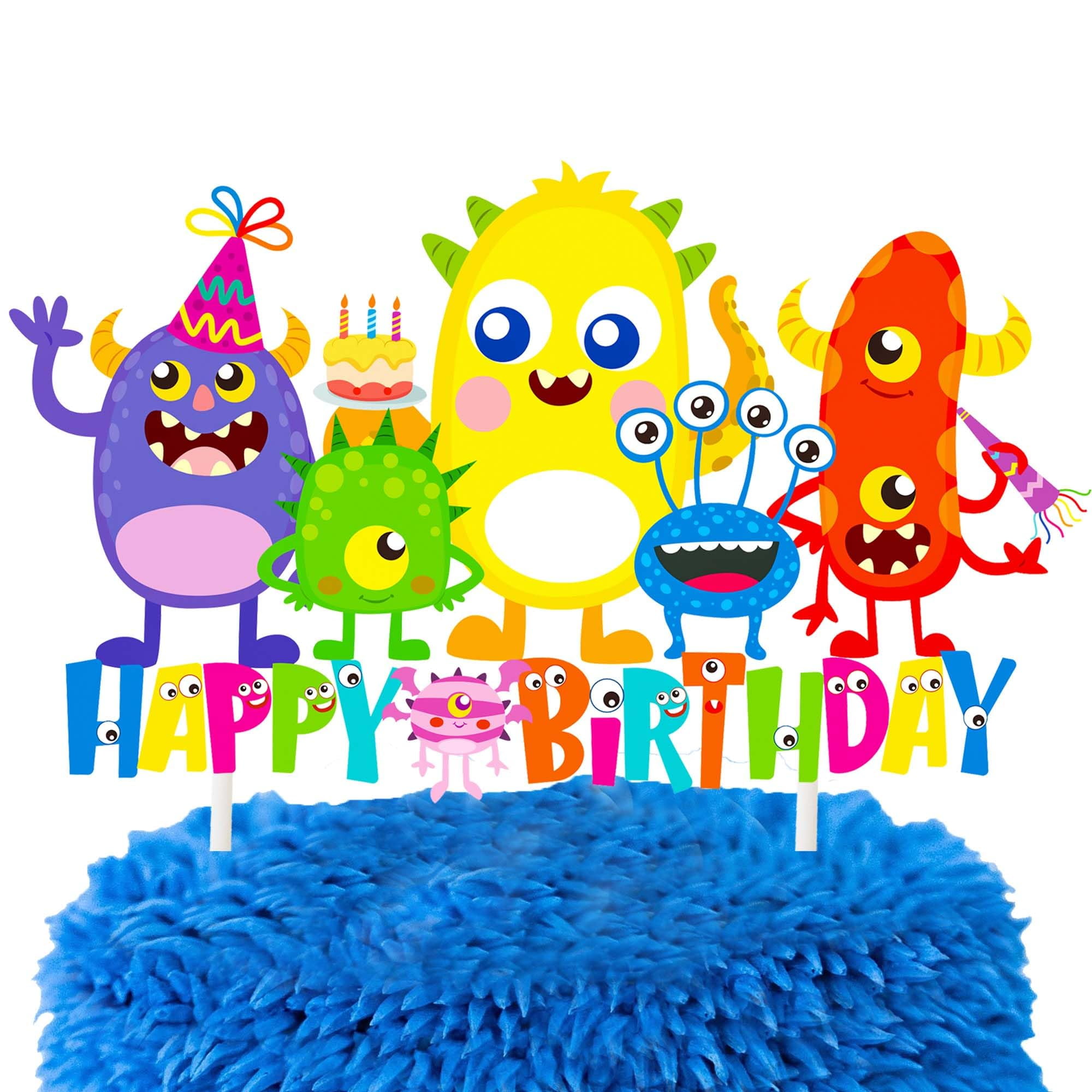 Monster Birthday Cake Topper Monster Bash RST1 Birthday Party Supplies ...