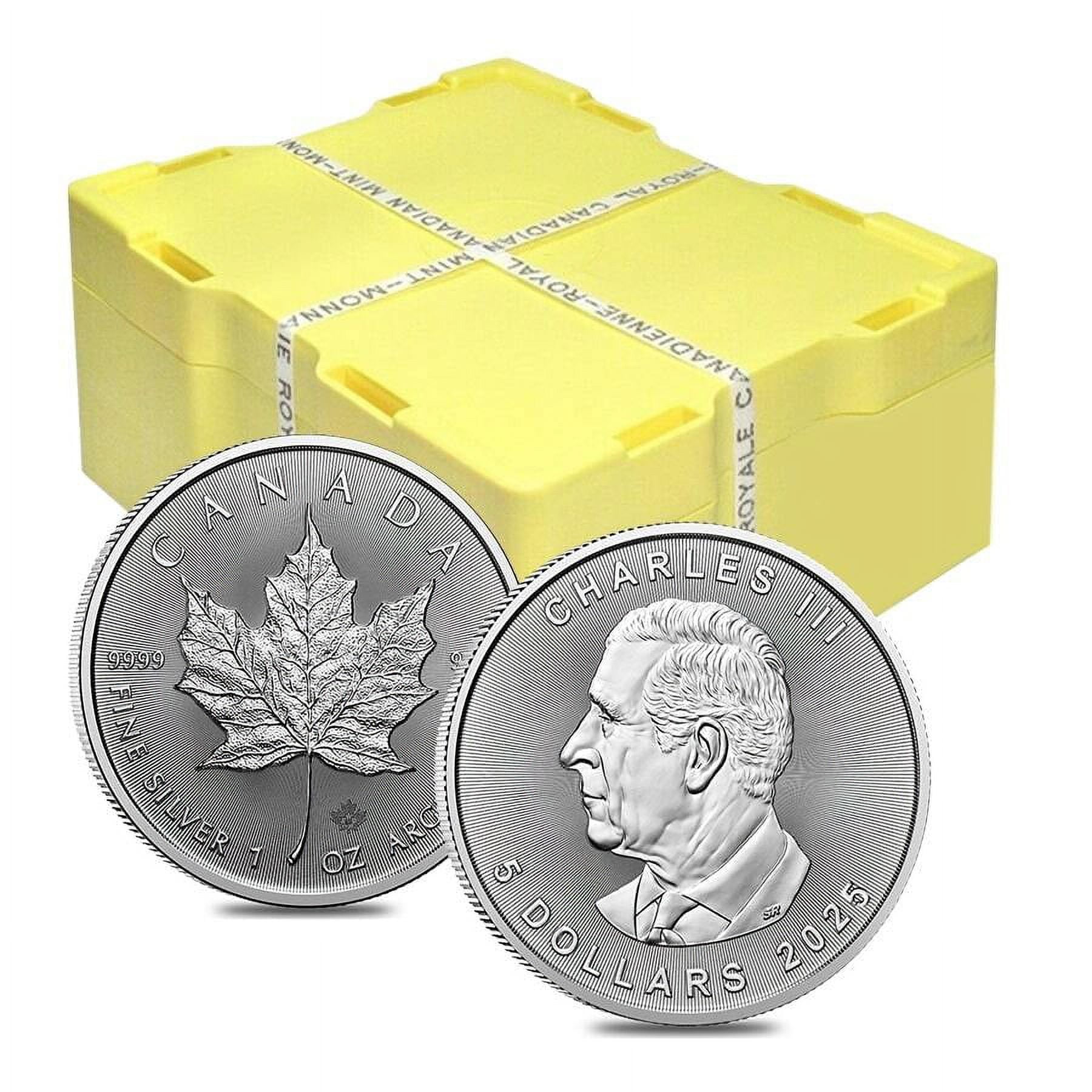 Monster Box of 500 - 2025 1 oz Canadian Silver Maple Leaf Coin BU ...