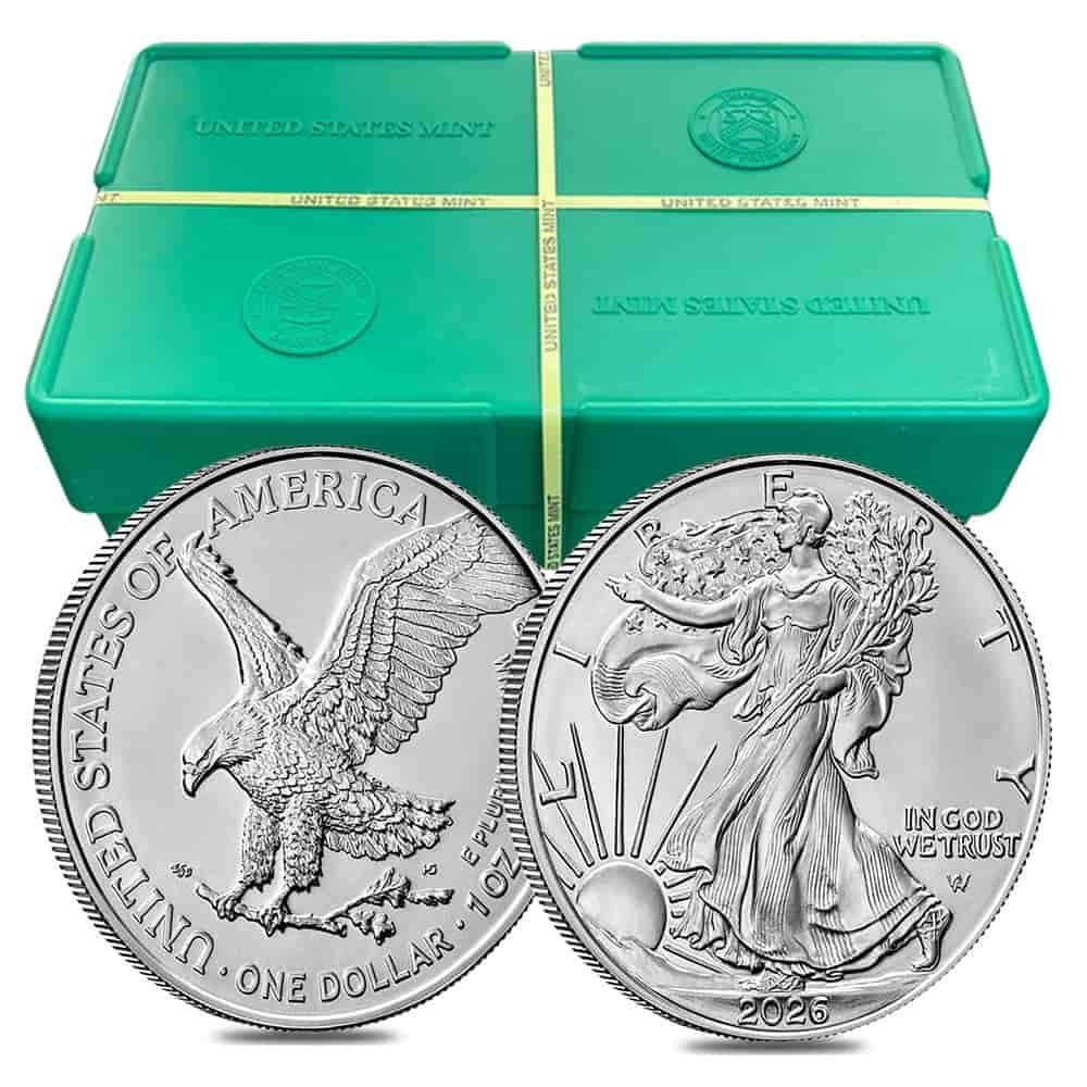 Monster Box of 500 - 2026 1 oz Silver American Eagle $1 Coin BU ...
