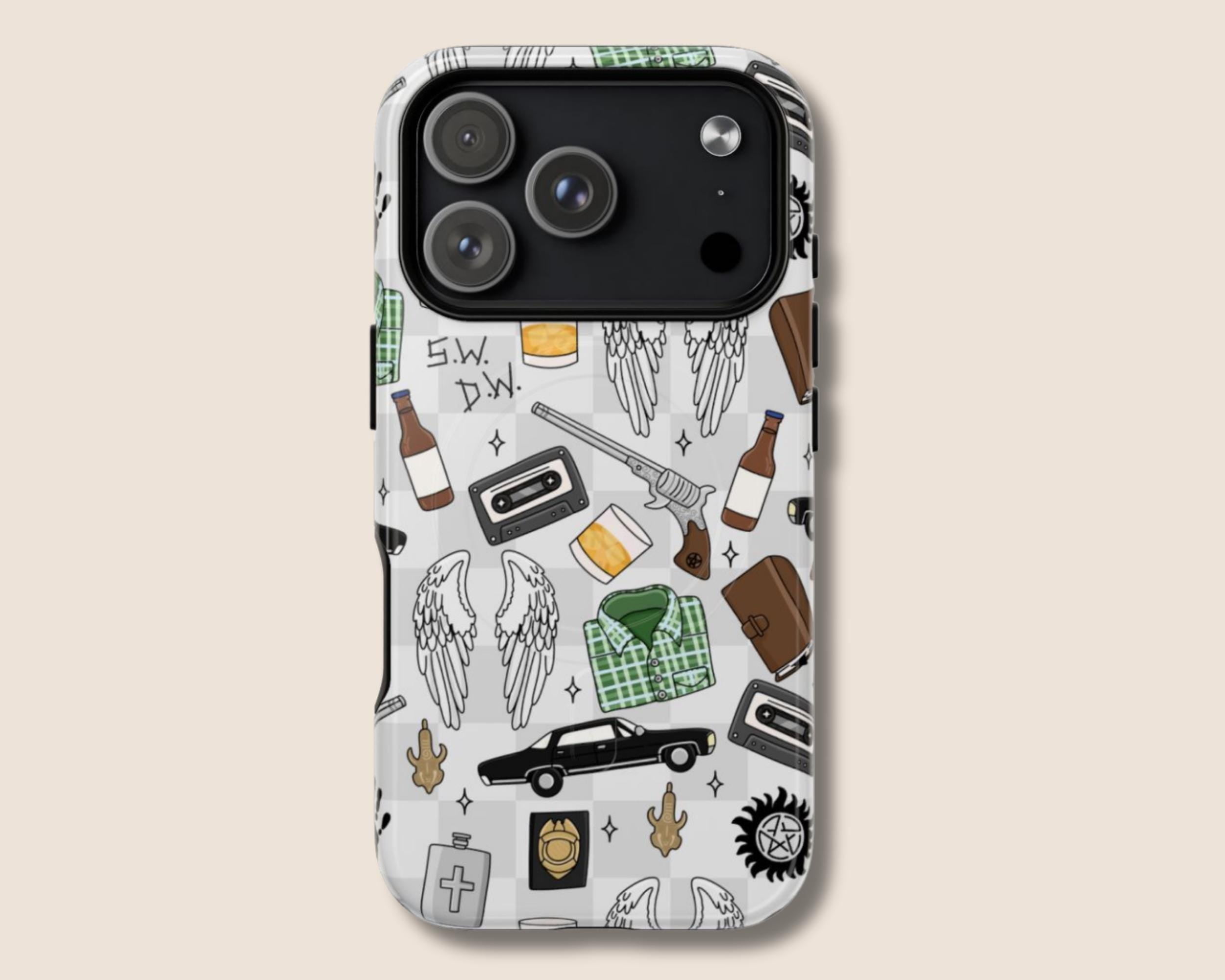 Monster Brothers Inspired Tough Dual Layer Case Dark Fantasy Art for ...