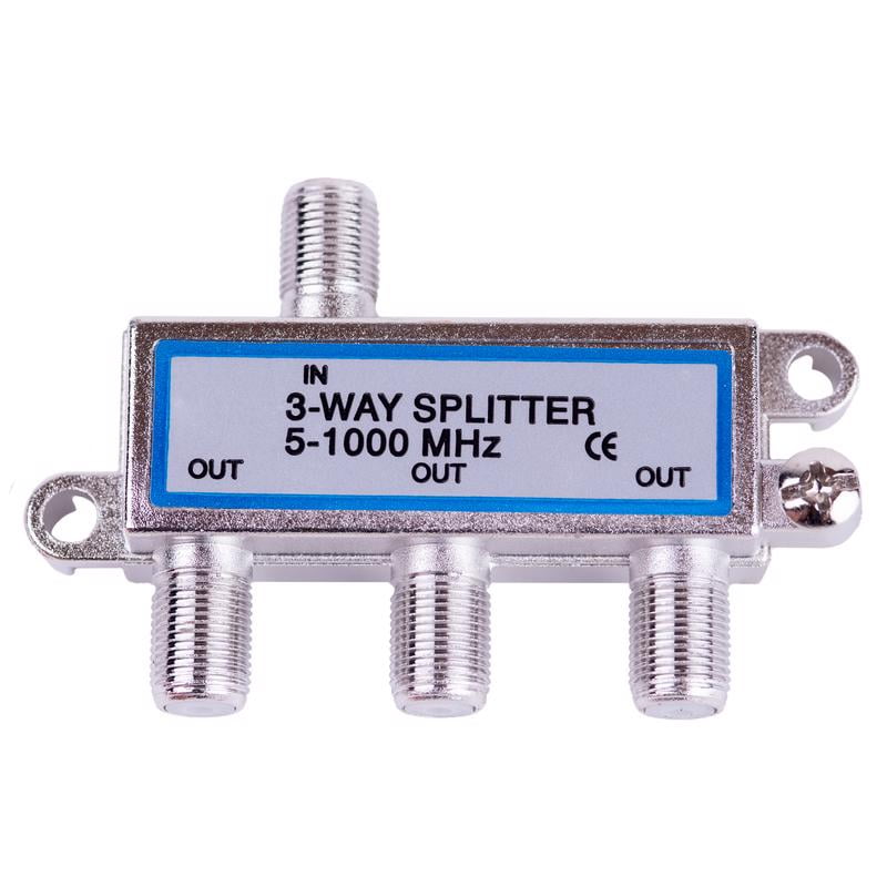 Monster Just Hook It Up 3 Way Coax Splitter 75 ohm 1000 MHz 1 pk ...