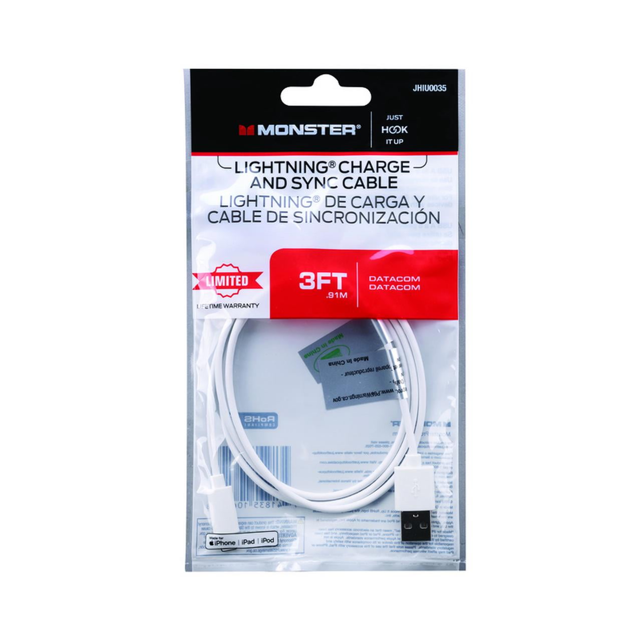 Monster Cable 3 ft. L USB Cable - Walmart.com