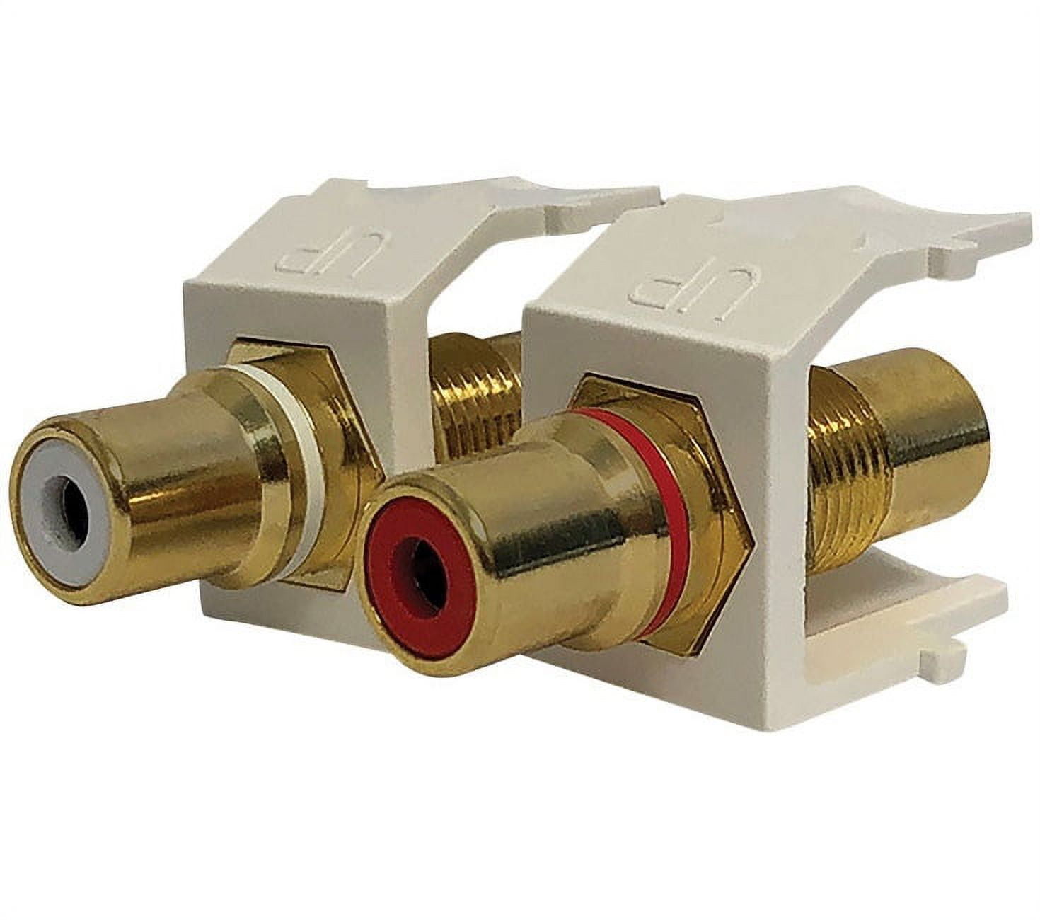 Monster Cable 3897394 Just Hook It Up Rca Keystone Jack Inserts, White ...