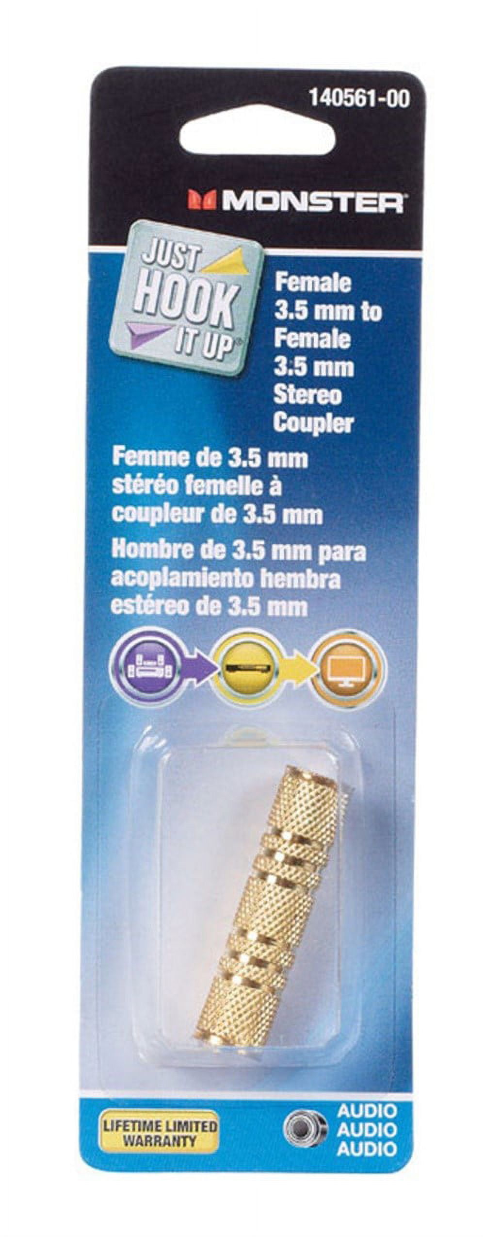 Monster Cable Audio Wye Coupler Carded - Walmart.com