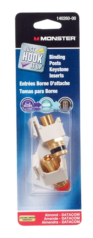 Monster Cable Binding Posts Keystone Insert 1: TV Accessories - Walmart.com