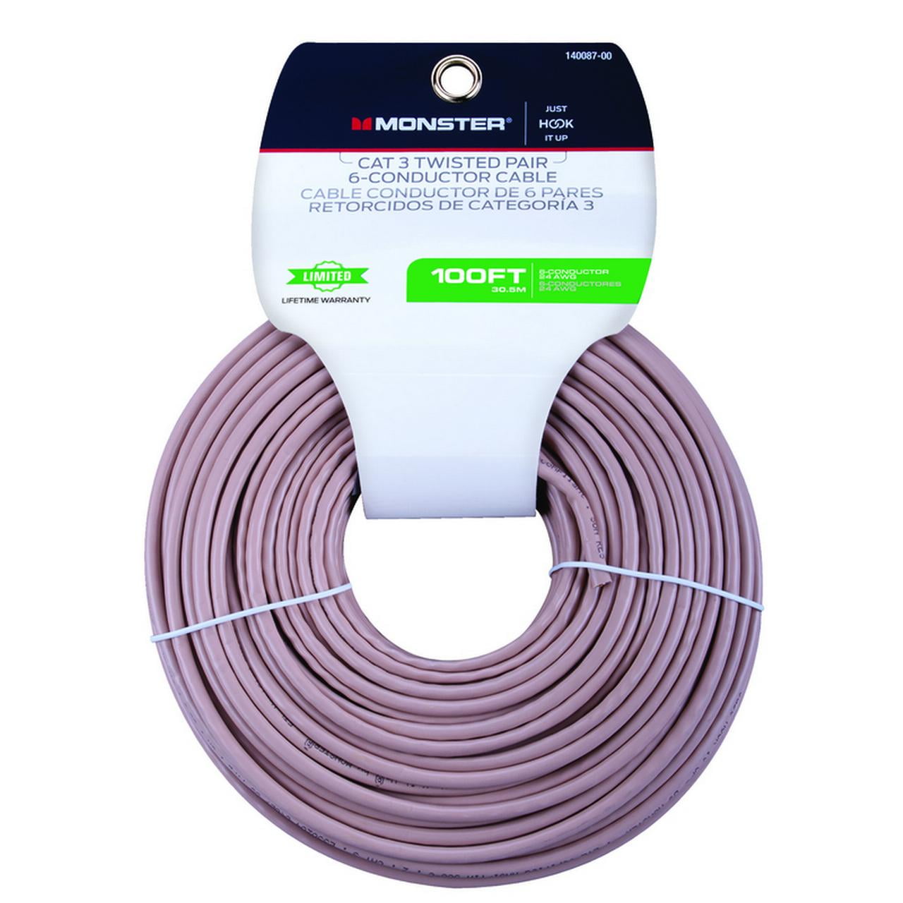 Monster Cable Category 3 Twisted Pair Wire 6 Conductor 3 Twisted Pair ...
