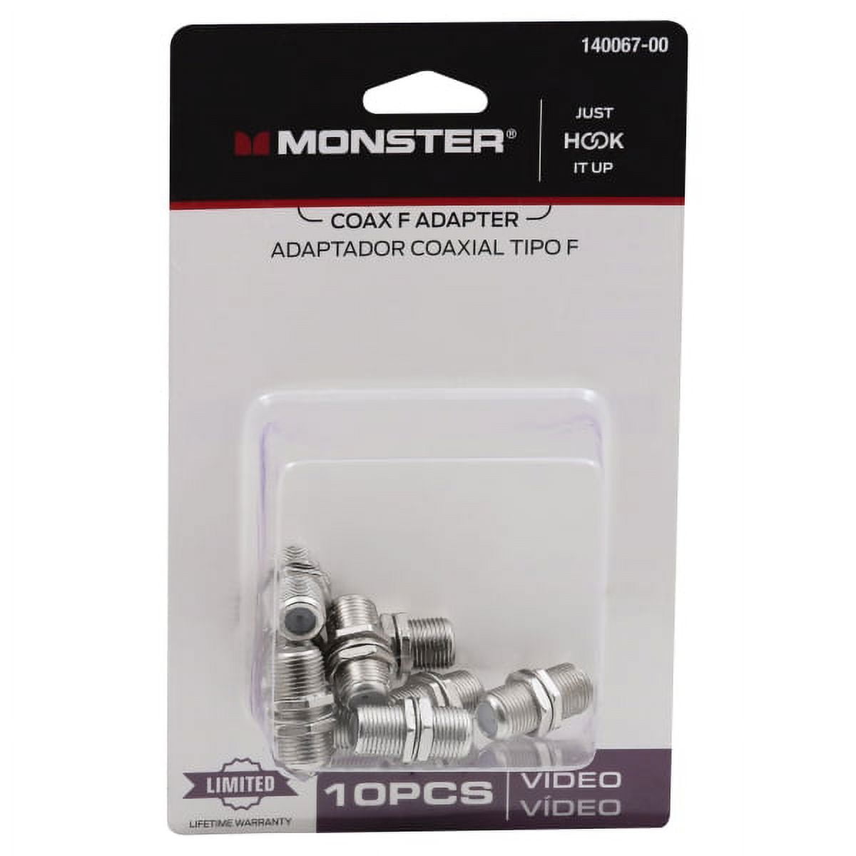 Monster Cable Double Female Coax F Adapter 900 mHz F Female Connector ...