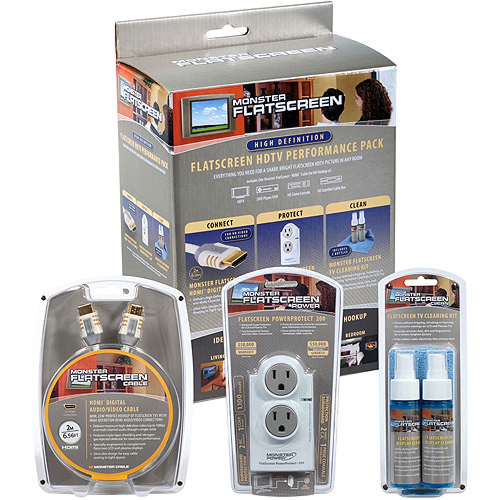 Monster Cable FS PACK HDMI FlatScreen High Definition Performance Pack ...