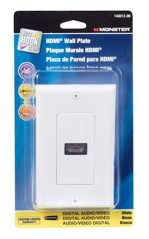 WALLPLATE HDMI 1080P WHT by MONSTER JHIU MfrPartNo 140013-00 - Walmart.com