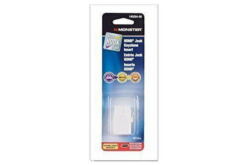 Monster Cable Keystone Insert White - Walmart.com