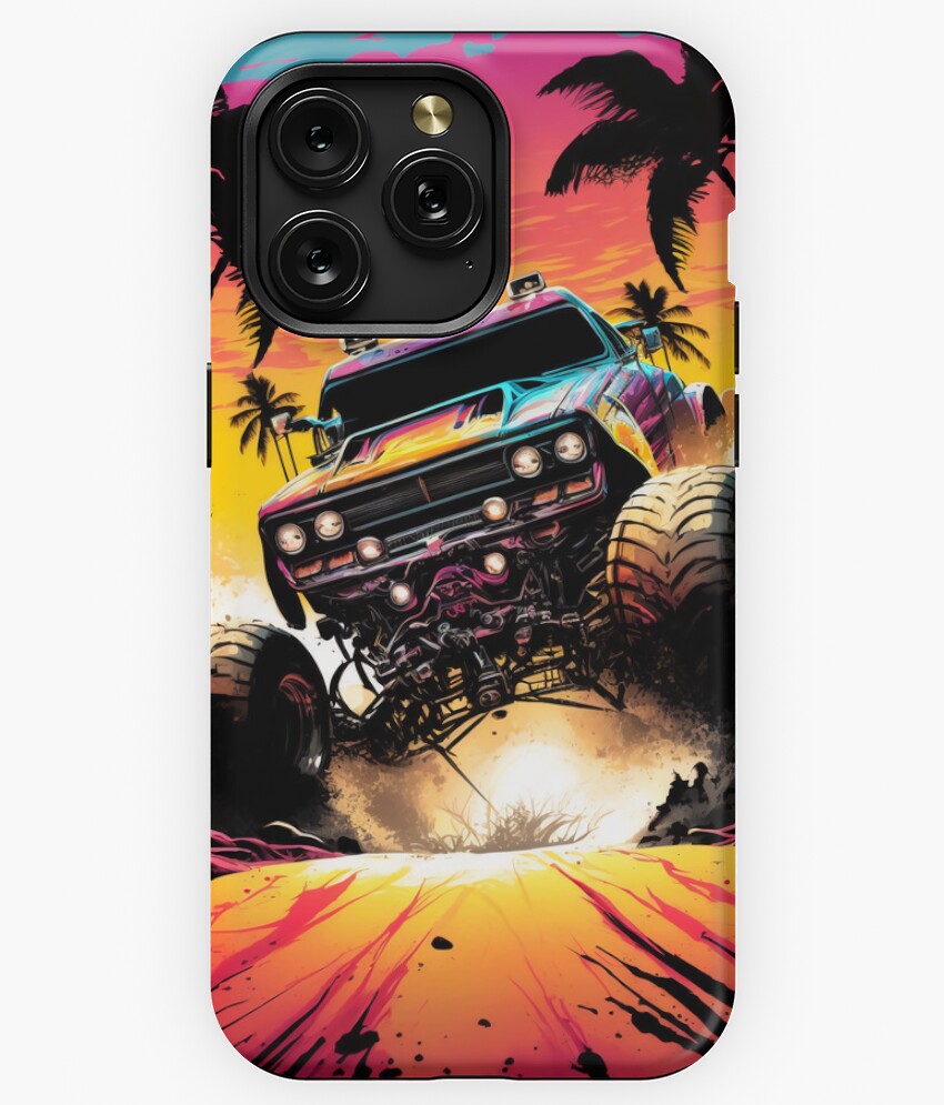 Monster Car Funny Off-Road Vehicle Big Wheels A7313 Phone Case for ...