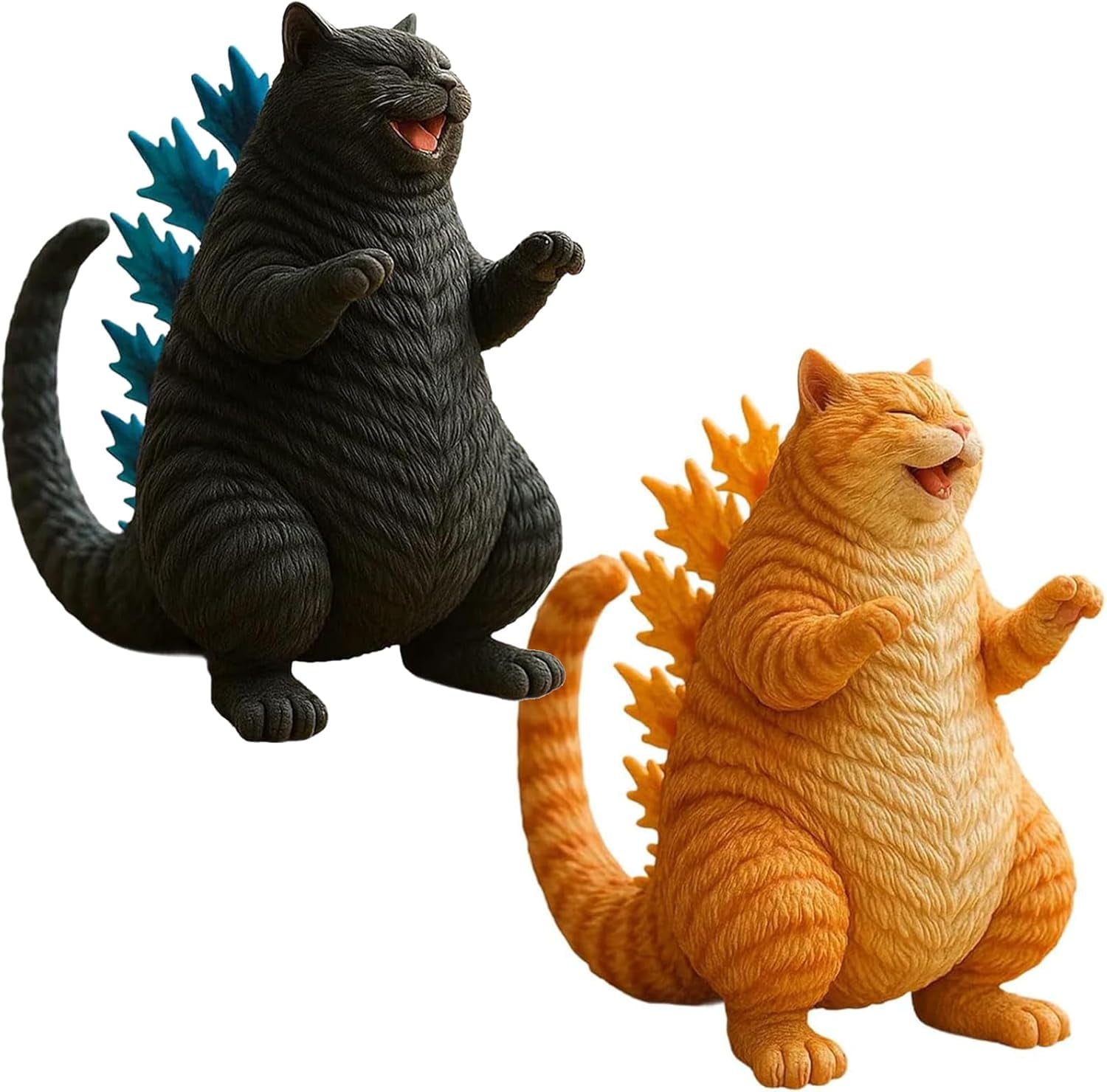 Monster Cat Figurine, Cute Monster Cat Roar Figurine, Novelty Funny Monster Cat Figurine for ...