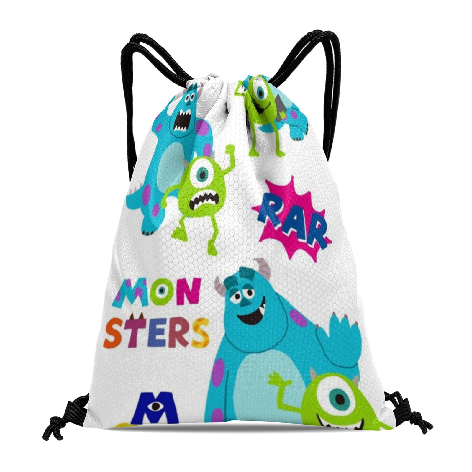 Monster Characters Drawstring Gym Bag:Waterproof and perfect for hiking ...