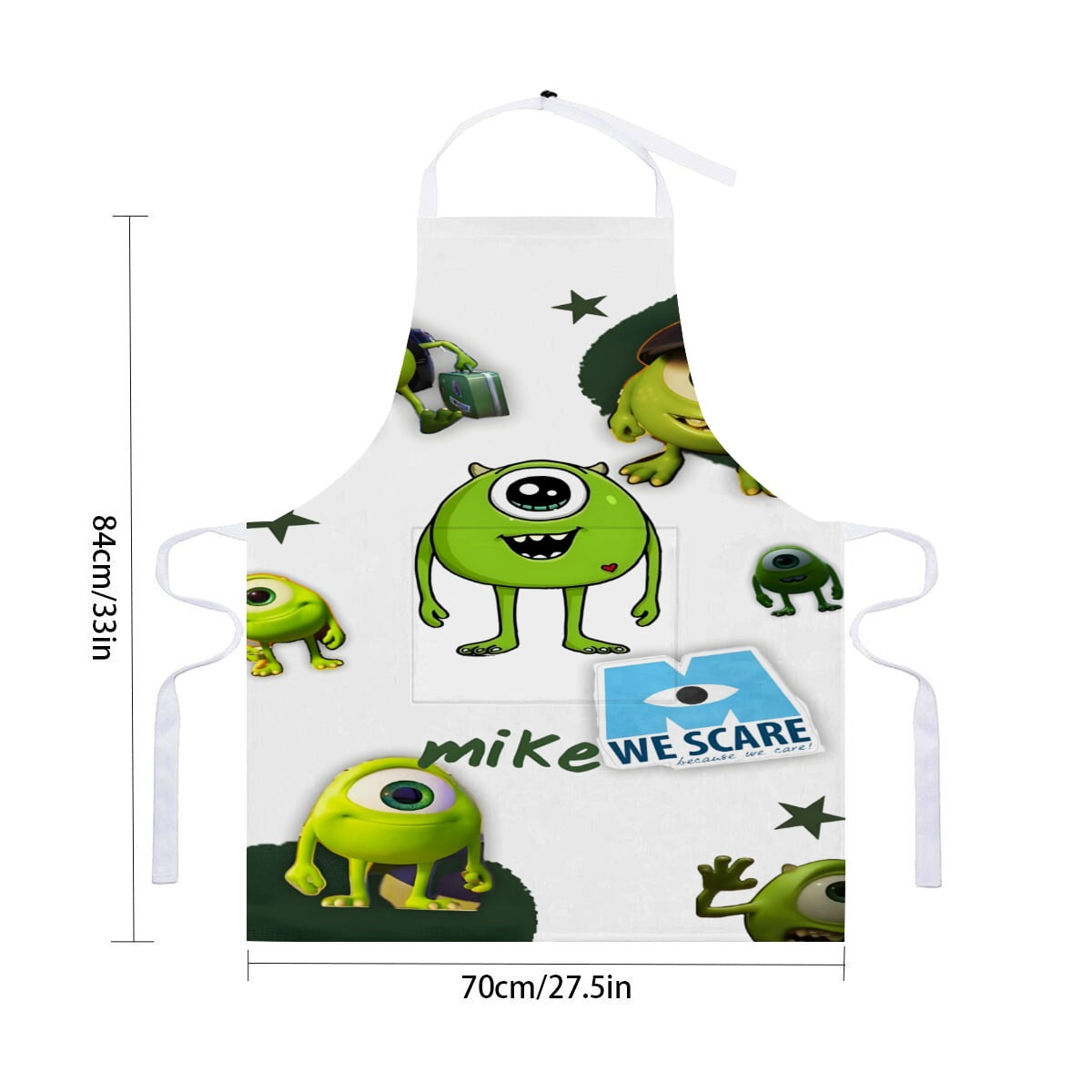 Monster Characters apron with pockets and waterproof style, designed ...