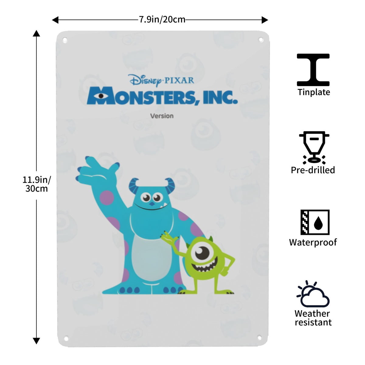 Monster Characters-themed Tin Painting tin artwork, 8×12 in (20×30 cm ...