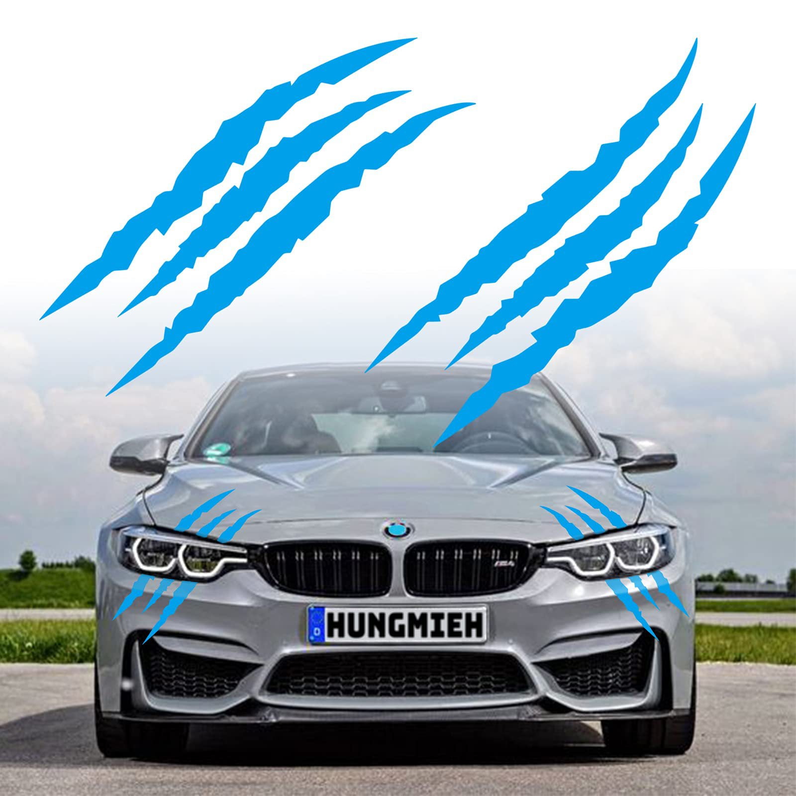 Monster Claw Car Hood Sticker Creative DIY Reflective Stickers Devil ...