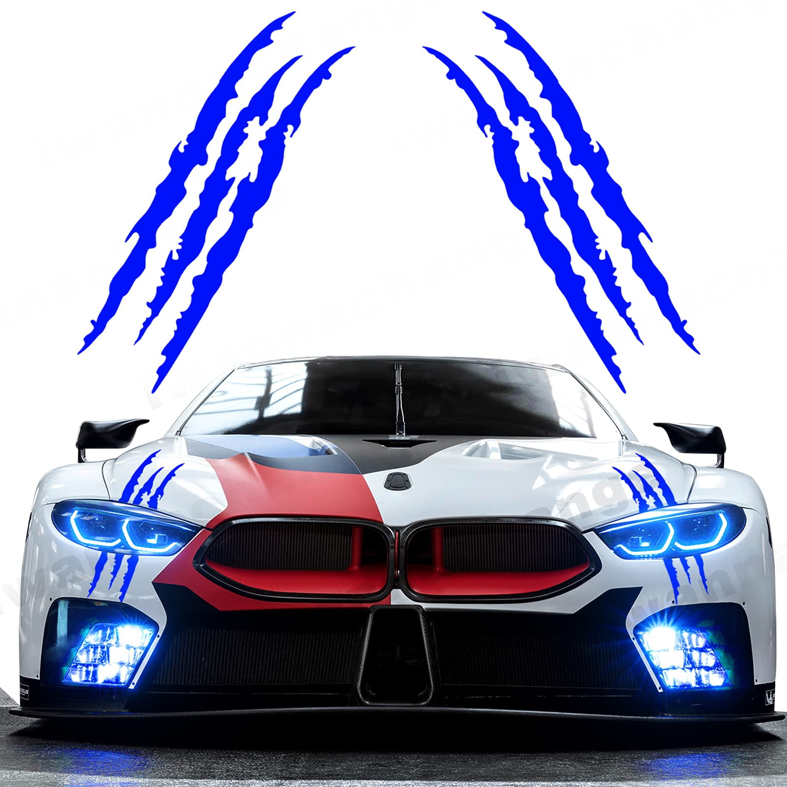 Monster Claw Marks Headlight Car Sticker Stripes Scratch Decal Vinyl ...