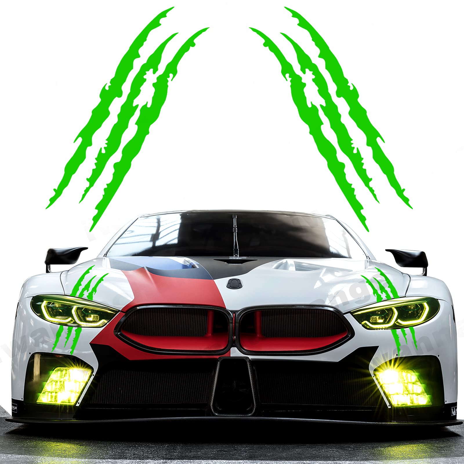 Monster Claw Marks Headlight Car Sticker Stripes Scratch Decal Vinyl ...