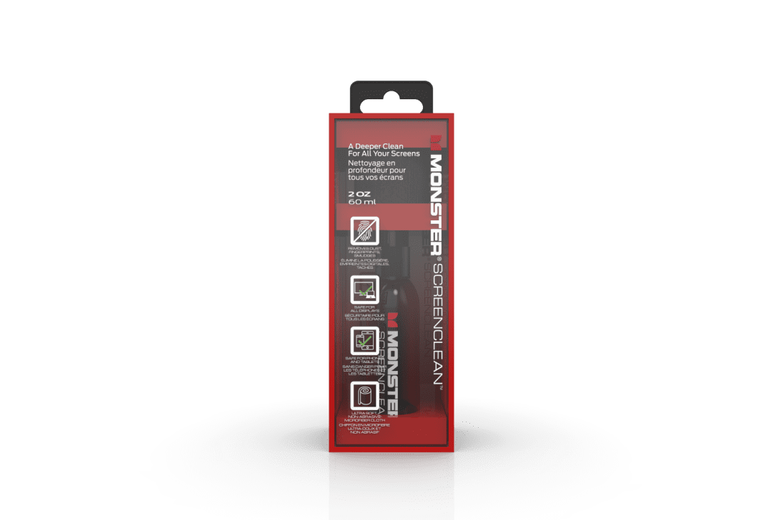 Monster Cleaning Kit 2 oz. Spray Screen Cleaner with Microfiber Cloth ...