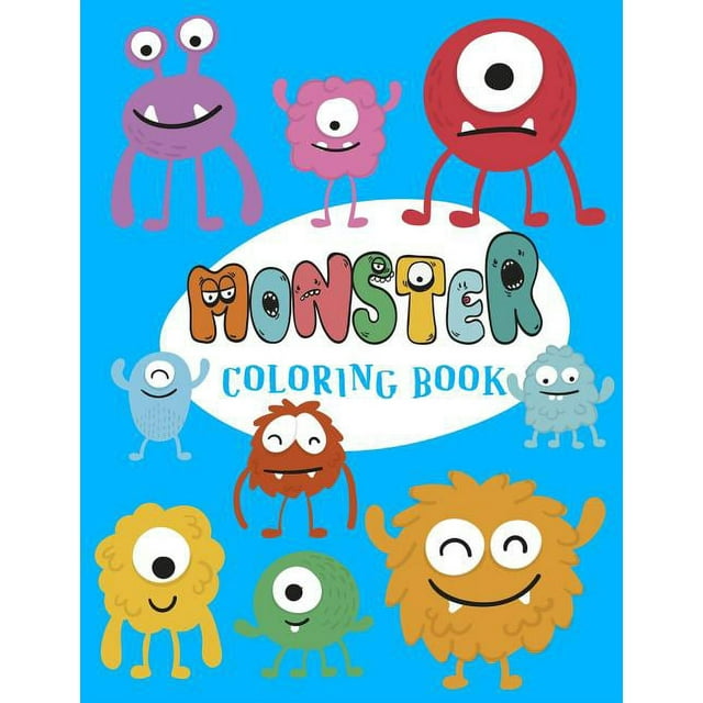 Monster Coloring Book: Cute Monsters Coloring Book for kids: A Fun ...