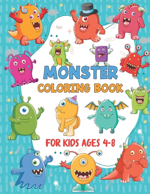 Monster Coloring Book For Kids Ages 4-8: Funny Monsters Activity ...
