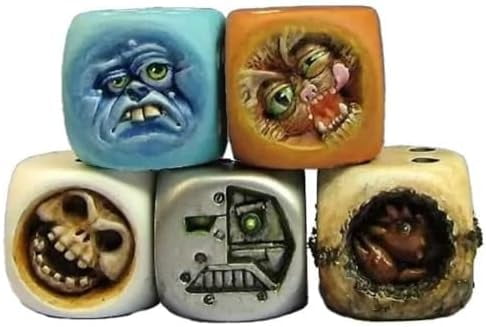 Monster Dice Set for Table Games 5Pcs Funny Monster Face, Dungeons and ...