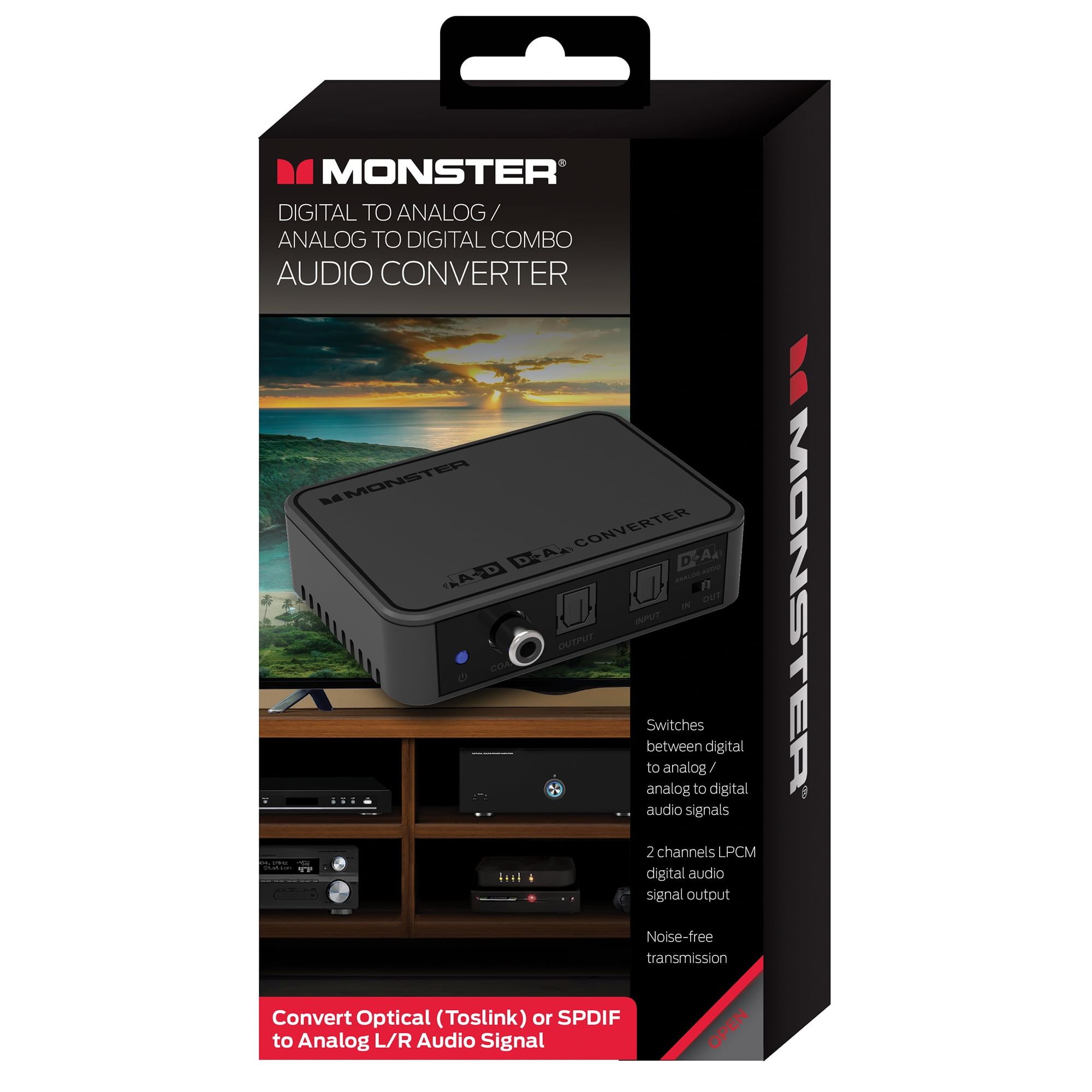 Monster Digital to Analog Audio Converter, Optical S/PDIF or Toslink, 0 ...