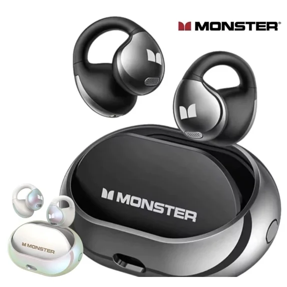 Monster EarClip Bluetooth 5.4 TWS Earbuds Stereo HD AI Noise Canceling ...