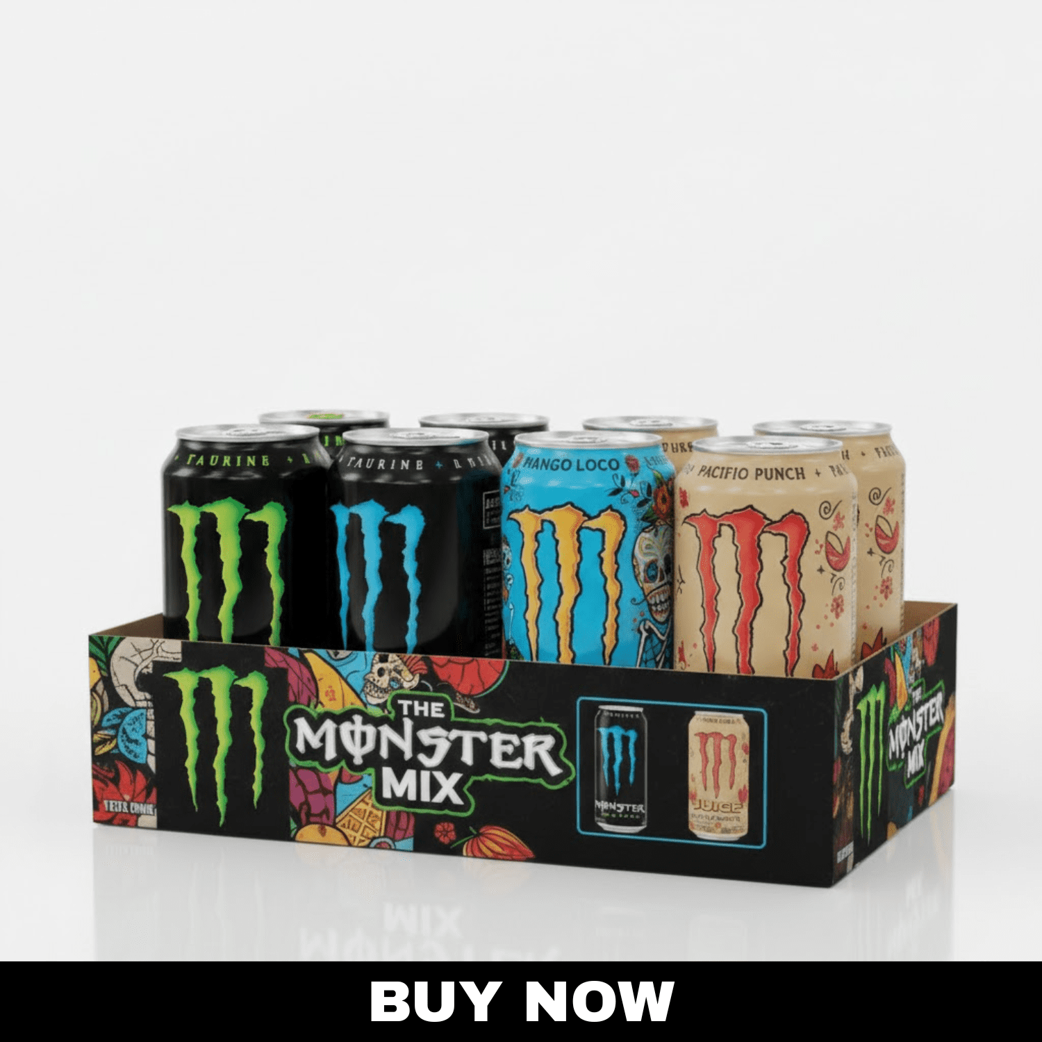 Monster Energy Drink Variety Pack – Green Original, Lo-Carb, Juice ...