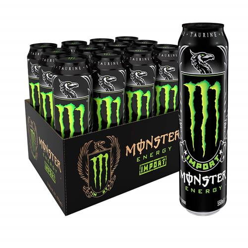 Monster Energy Import, Energy Drink, 18.6 Ounce (Pack Of 12) Packaging ...
