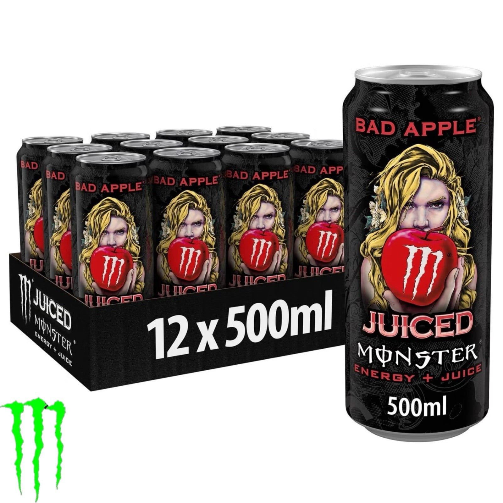 Monster Energy Juice Bad Apple, 16 Oz Can -24 Pack - Walmart.com