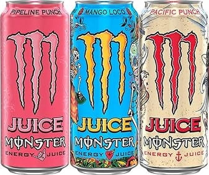 Monster Energy Juice Monster Variety Pack, Pipeline Punch, Mango Loco ...