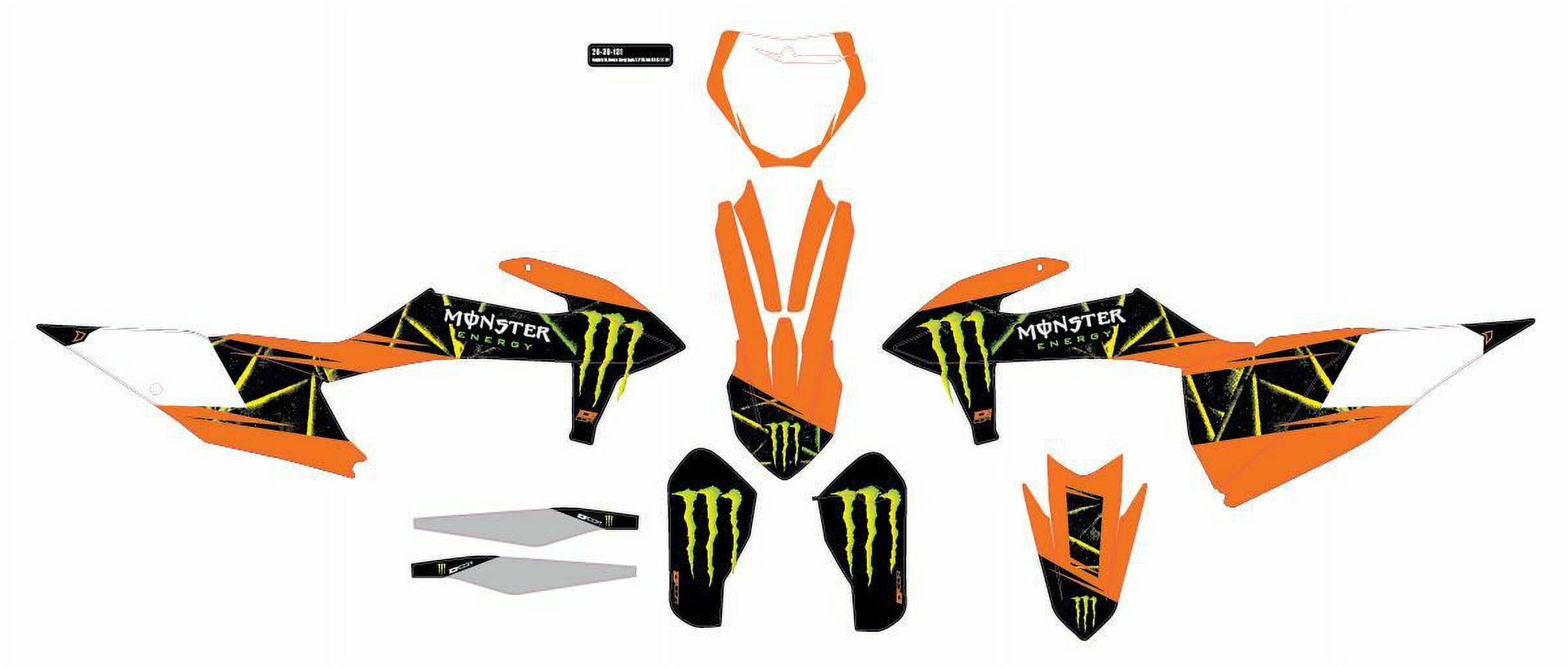 Monster Energy KTM Complete Graphics Kit, White - Walmart.com