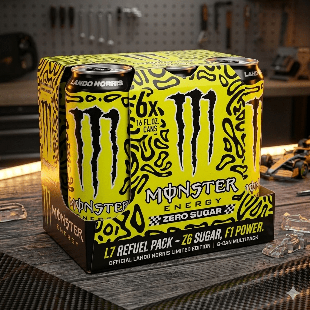 Monster Energy Lando Norris Sugar-Free Energy Drink, 16 fl oz Cans ...