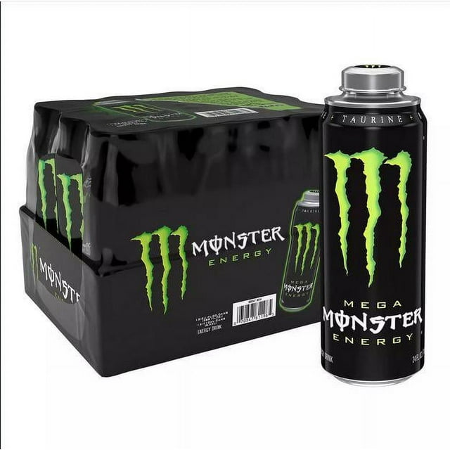 Monster Energy Original - Mega Can Drink Pack (24oz/12pk) - Walmart.com