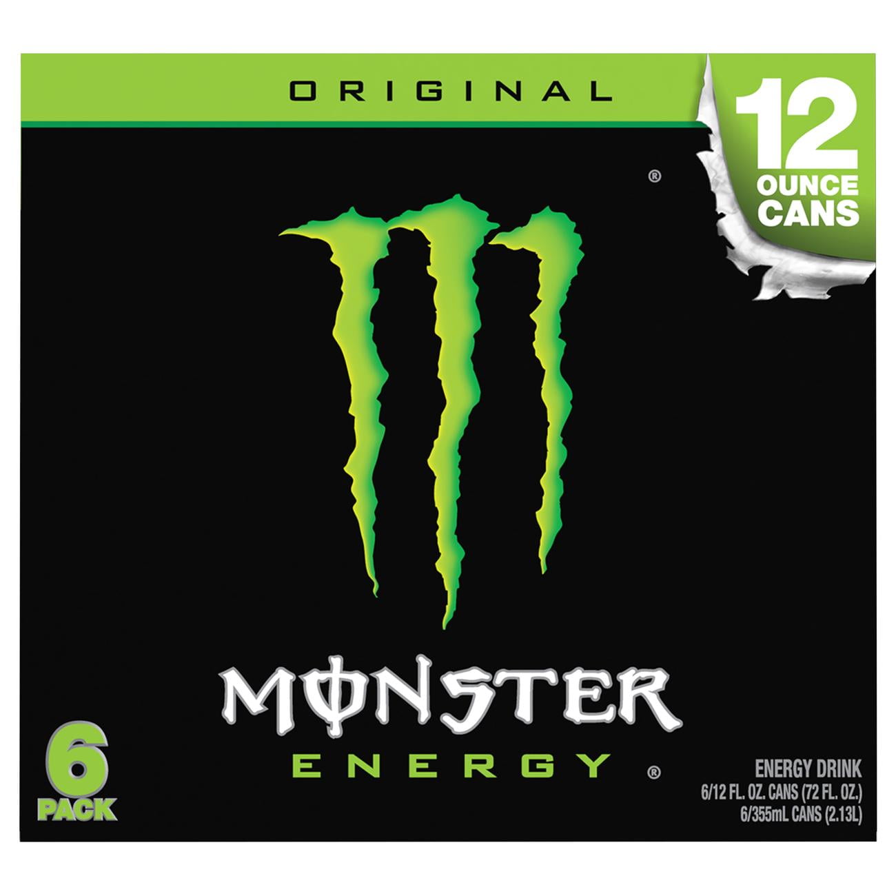 2X - Monster Energy Original Green 12 oz Cans 6 pk - Walmart.com