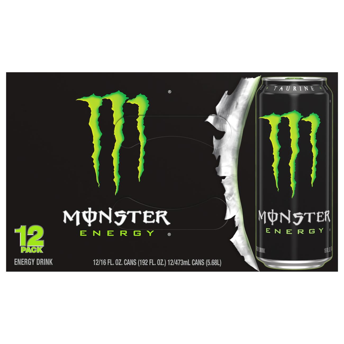 2X - Monster Energy Original Green 16 oz Cans 12 pk - Walmart.com