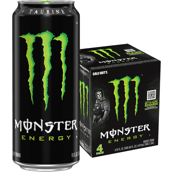 Monster Energy, Original Green, Energy Drink, 16 fl oz, 4 Pack